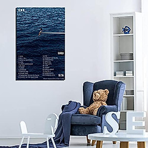 Singer Poster Sos Album Poster Music Singer Canvas Wall Art Print Artwork Home Decoration Gift For Friends Wovvsu Santa Rona (A,16x24inch-No Framed)