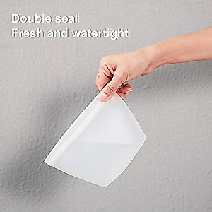 Rumtut Silicone Food Storage Bags, Reusable Storage Bags, Zipper Containers for Fruit and Vegetable Snacks 4 Pieces