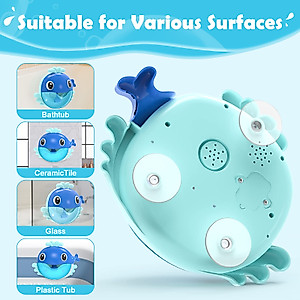 ULexuChi Bath Toys, Bath Bubble Maker, Bathtub Bubble Machine Whale, Bath Time Toys for Toddlers, 1000+ Bubbles Per Minute, 12 Children’s Songs, Baby Shower Toy, Gift for Kid Boy Girl