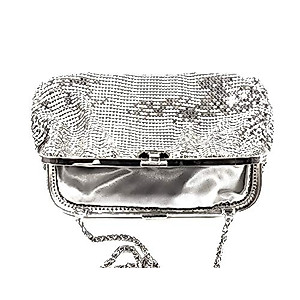 Frewahmesh Evening Clutch Small Brass Metal Mesh Purse Party Bridal Prom