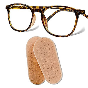 GMS Optical Symmetrical Self-Adhesive Soft Foam Nose Pads for Glasses, Sunglasses, and Eye-Wear, and More - Great for Plastic Frames – 15mm (5 Pair, Peach)