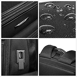 BANGE Travel Backpack, Business Durable Laptops Backpack with USB Charging Port, Computer Backpack for Men & Women Fits 15.6 Inch Notebook