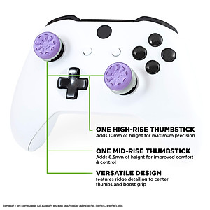 KontrolFreek Gamerpack FPS Freek Galaxy + Vortex Performance Thumbsticks for Xbox One and Xbox Series X | 1 High-Rise, 1 Mid Rise (Galaxy) 1 High-Rise, 1 Mid Rise (Vortex)