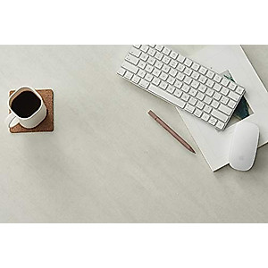 Kaboon Universal Tabletop 47.25"x30", Solid One-Piece Melamine Table Top, Double Desk L-Desk DIY, Home and Office,Sea Salt/White