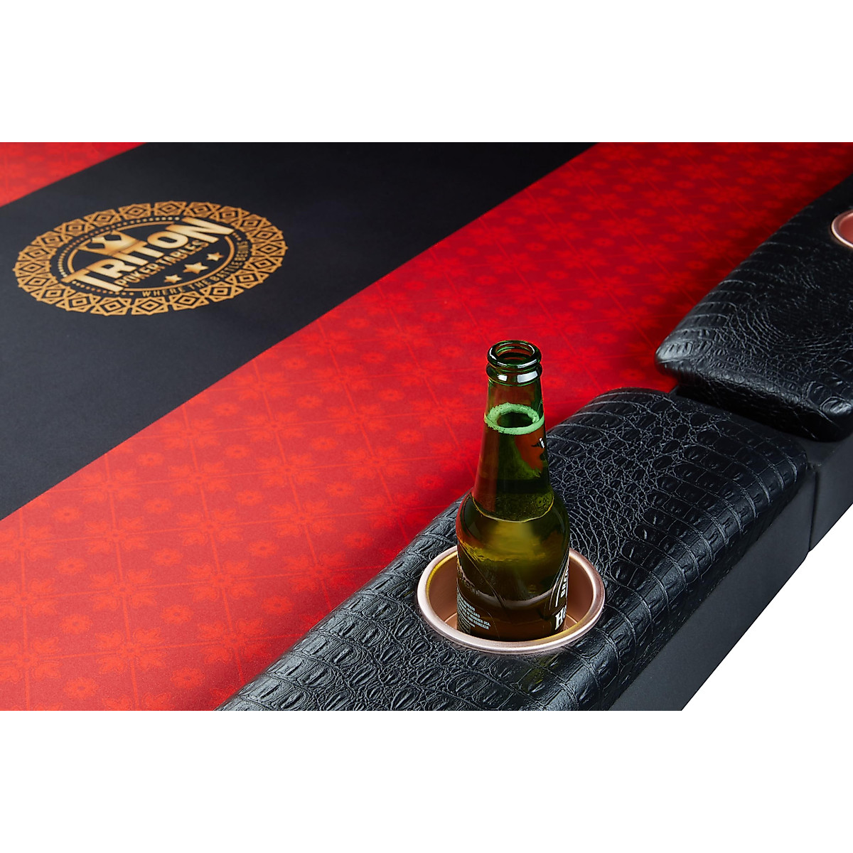 Triton Premium Poker Table for 10 Players - Foldable and Long-Lasting Poker Table, Luxurious Vegas Style Casino Experience at Home