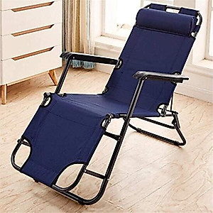 XZGDEN Lightweight Sun Lounger Reclining Folding Gravity Bed Headrest Garden