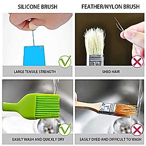 Basting Brush Silicone Heatproof Pastry Brushes Spread Sauce Marinades for BBQ&Grilling,Baste Pastries Cakes ,Kitchen Cooking,Dishwasher safe,Set of 4