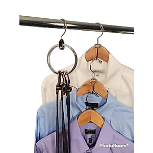 Closet Organization Bundle featuring 2 Multipurpose Rolly Hangers and 12 Hook hanger Connectors. This unbeatable combination is designed to solve your closet space limitations by creating space-saving