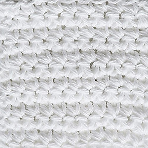 Lily 10201818001 Sugar 'N Cream Super Size Solid Yarn, 4oz, Gauge 4 Medium, 100% Cotton - White - Machine Wash & Dry Big Ball