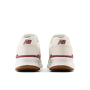 New Balance Women's 997H V1 Lifestyle Sneaker, Sea Salt/Washed Burgundy, 9.5