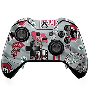 Skinit Decal Gaming Skin Compatible with Xbox One Elite Controller - Officially Licensed Ohio State University Ohio State Pattern Design