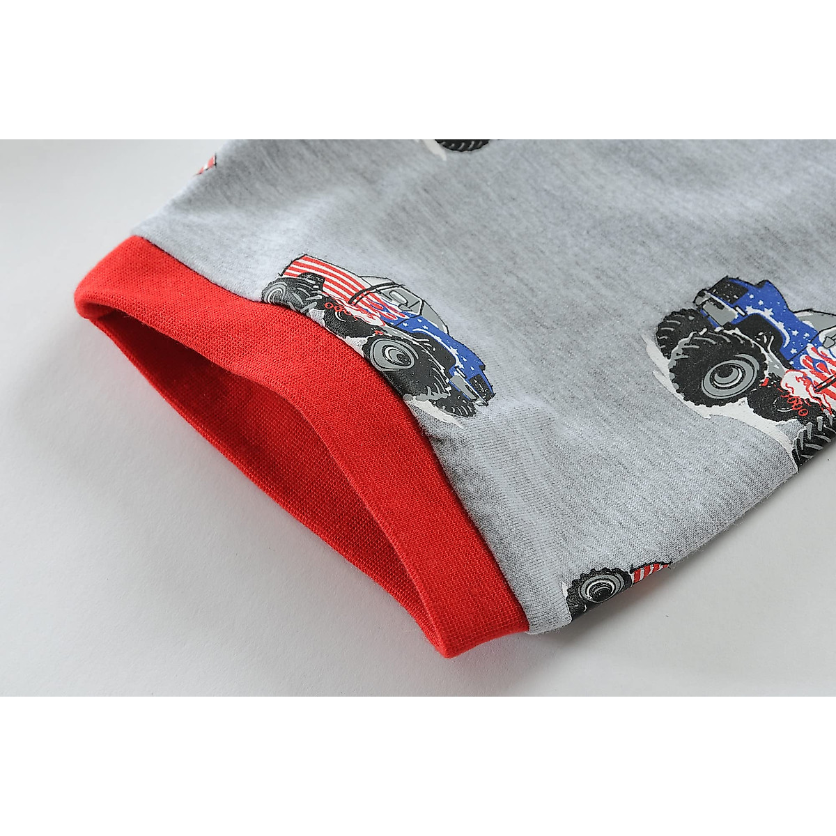 DDSOL Toddler Boys Pajamas Sets Summer Pjs 2 Piece Sleepwear Truck Cotton Kids Short Jammies 5T 6T