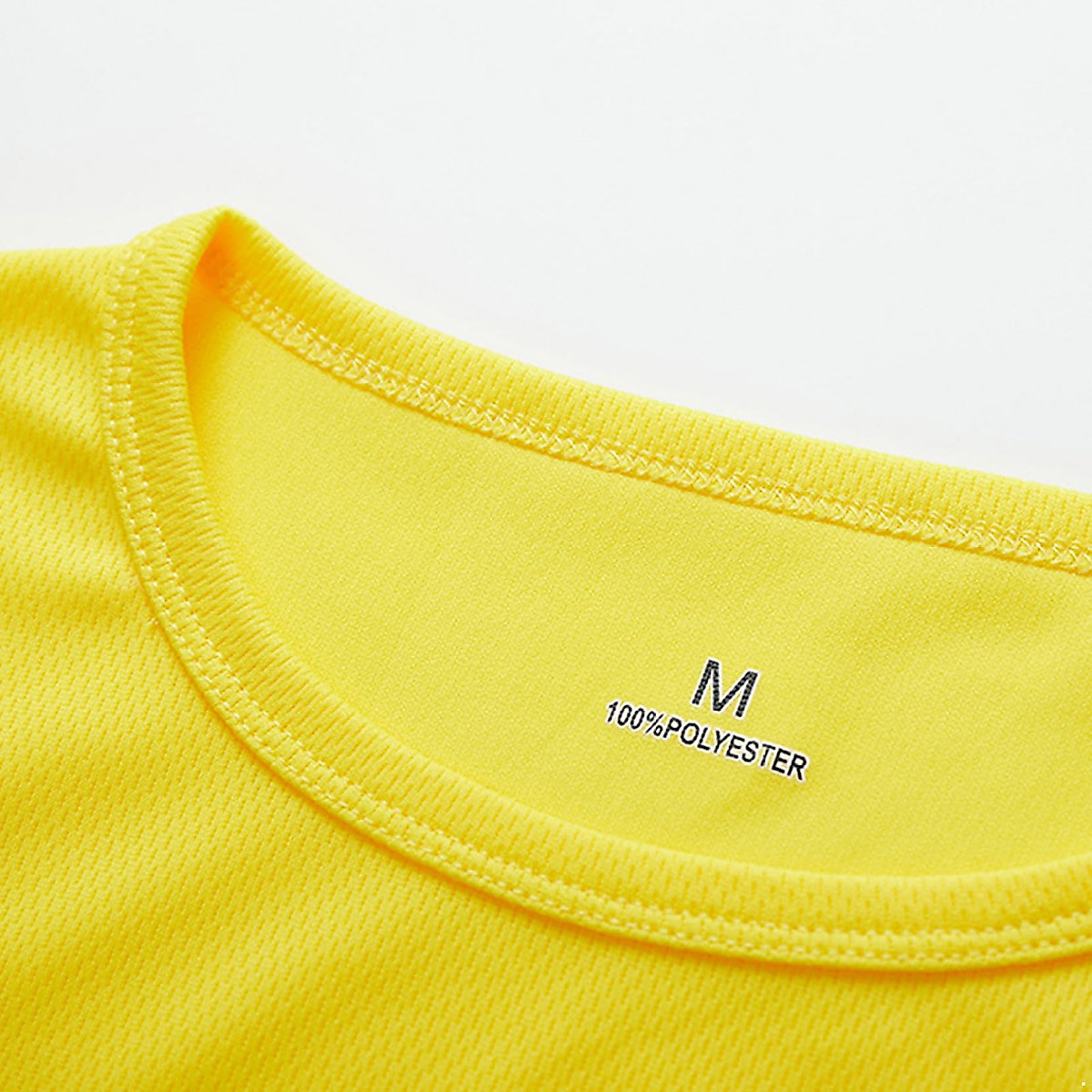 Huimingda Boys' Quick-Drying Short Sleeve T-Shirt Gym Outdoor Sports Running Athletic Tee Shirt Top Yellow A 10-11 Years