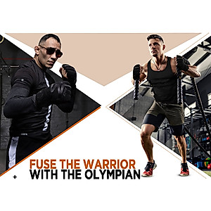 RDX Boxing Inner Gloves Hand Wraps Men Women, Hybrid Design Gym Weight Lifting Workout, 50Cm Long Wrist Support, Neoprene Under Mitts, MMA Muay Thai Martial Arts Training, Kickboxing Punching