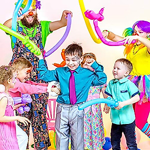 Latex Twisting Balloons, 260 N Balloons Kit for Balloon Animals with 2 Pumps, Professional Long Balloons to Make Animal for Birthday Party Clowns Wedding Decorations 100 Pcs