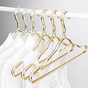Creation Core Pack of 10 Stylish Aluminum Metal Coat Suit Clothes Hangers(Golden)