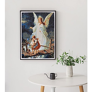 liziciti DIY Diamond Painting Kits Religion Theme 5D Diamond Pictures for Adults Catholic, Rhinestone Diamond Paintings Art Craft Kits for Home Wall Decor Canvas 12x16inch (Angel)