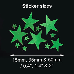 Baker Ross Glow in The Dark Star Foam Stickers - Pack of 195, Kids Stickers, Ideal for Children's Arts and Crafts Projects, Great for Card Making and Scrapbooking (FE692)