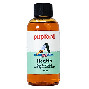 Pupford Gum and Oral Hygiene Solution, Reduces Plaque & Tartar, Supports Clean Teeth & Gum Health, Freshens Breath, Water Additive, 4-oz Bottle
