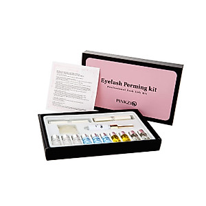 PINKZIO Lash Lift Kit, Professional Eyelash Perm Kit, Safe Perming Wave, Semi-Permanent Lash Curling for Salon