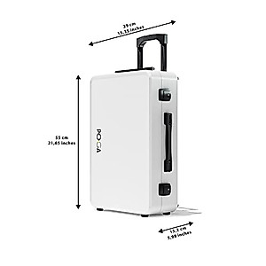 POGA PRO Premium Portable Console Travel Case incl. Trolley and 21,5'' ASUS Gaming Monitor for PS4 Pro - White