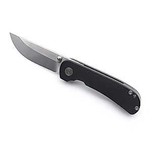 Miguron Knives M Takog Pocket Folding Knife 3.0" 14C28N Stonewashed Blade Black G10 Handle MGR-805WH
