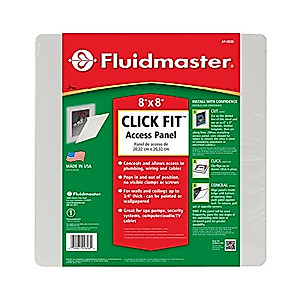 Fluidmaster AP-0808 Click Fit Access Panel for Plumbing, Wiring, and Cables, Size 8-In. x 8-In., Easy Install , White