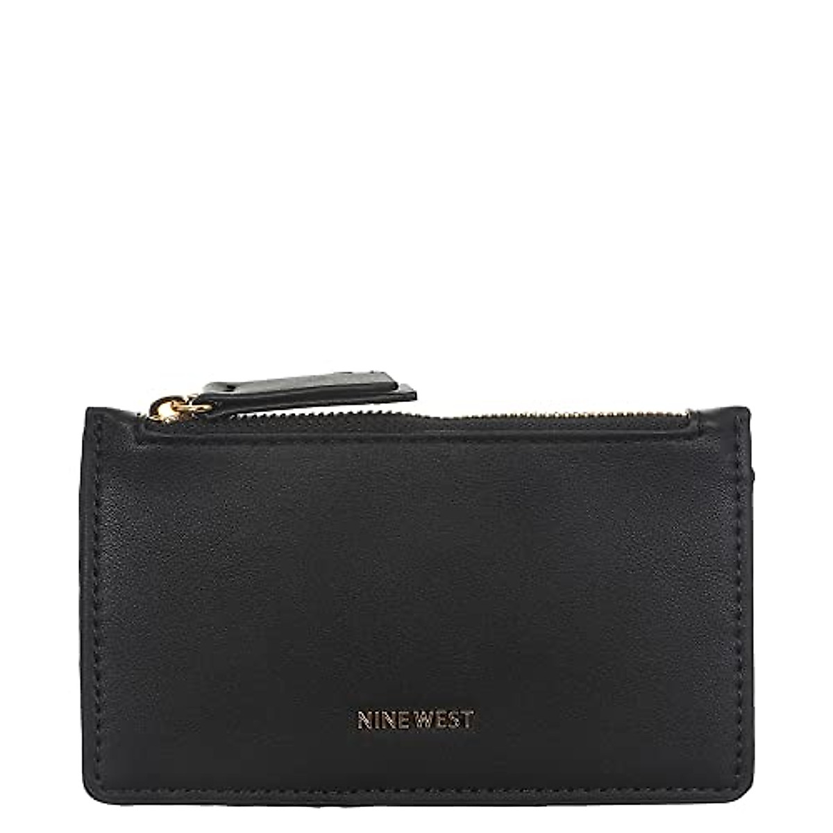 NINE WEST womens Lawson Coin CARD CASE, Black, One Size US