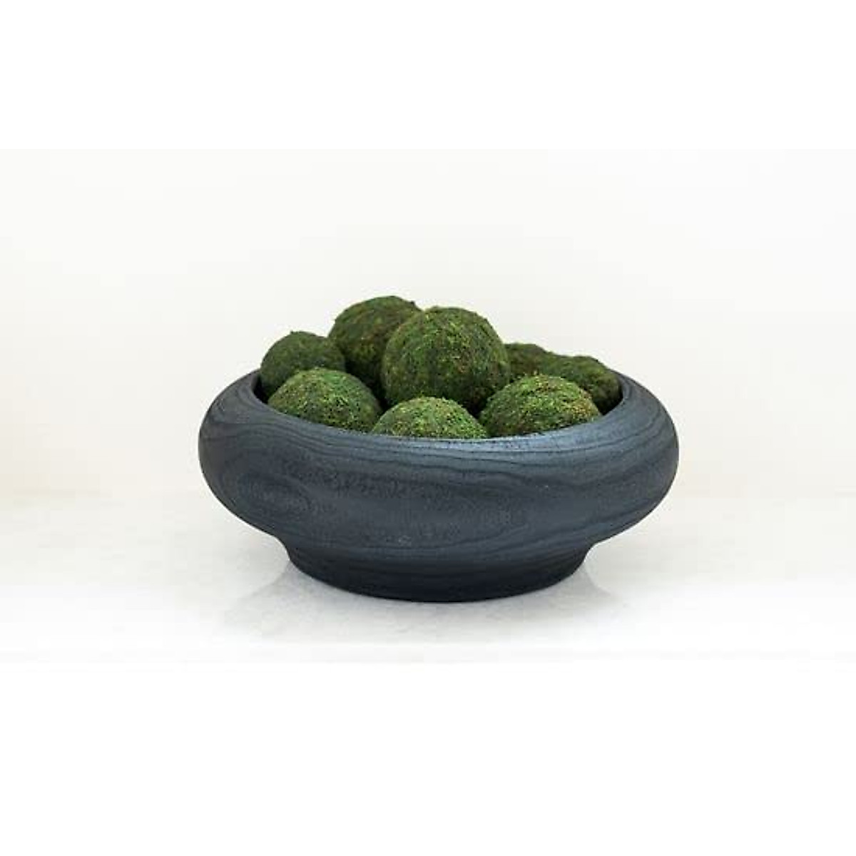 Kristin Decor Handmade Large Decorative Wooden Bowl for Farmhouse Kitchen Counter Decor or Coffee Table Decor, Black