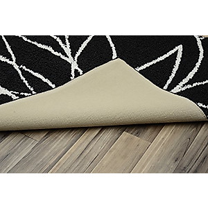 Garland Rug Grand Floral Area Rug, 30 x 46, Black/Ivory