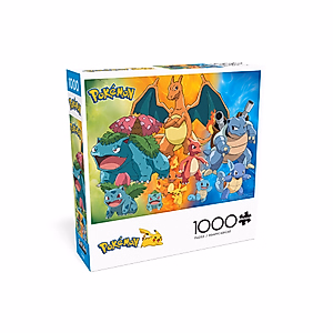 Buffalo Games - Pokemon Kanto Region Evolutions - 1000 Piece Jigsaw Puzzle for Adults Challenging Puzzle Perfect for Game Nights - 1000 Piece Finished Size Is 26.75 x 19.75