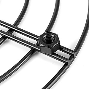 KEILEOHO 2 Pack 10.6 Inches Metal Plant Caddy with Wheels, Heavy Duty Plant Caddy Stands, Rolling Plant Stand for Indoor, Outdoor, Garden, House, Black