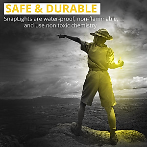 Cyalume Yellow Emergency Glow Sticks - Premium 6” SnapLight Survival Glow Sticks with 8 Hour Duration for Use as Emergency Flares and Hiking Safety Gear (Bulk Pack of 30 Safety Glow Sticks)
