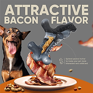 LEGEND SANDY Indestructible Dog Toys for Aggressive Chewers Large Breeds, Tough Nylon Dog Chew Toys for Large Dogs, Durable Dog Bone Toys for Medium/Large Breeds, Safe Bacon Flavor