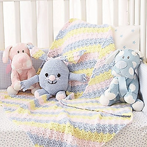 Bernat Baby Big Ball Sport Yarn, 12.3 oz, Gauge 3 Light, 100% Acrylic, Baby Pink,16312121420