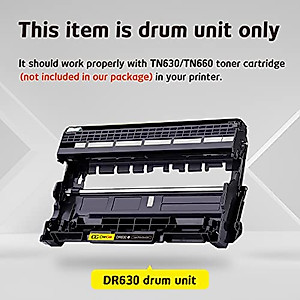 CG CHINGER (NO Toner) Compatible DR 630 Drum Unit Replacement for Brother DR630 DR-630 for Brother HL-L2340DW HL-L2300D HL-L2380DW MFC-L2700DW L2740DW DCP-L2540DW L2520DW HL-L2320D MFC-L2720DW Printer