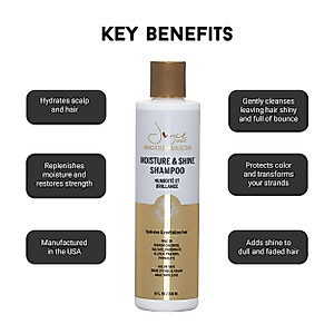 Joyce Giraud Miracle Elixir Moisture & Shine Shampoo, Hydrates & Protects Color, 8 Fl. Oz