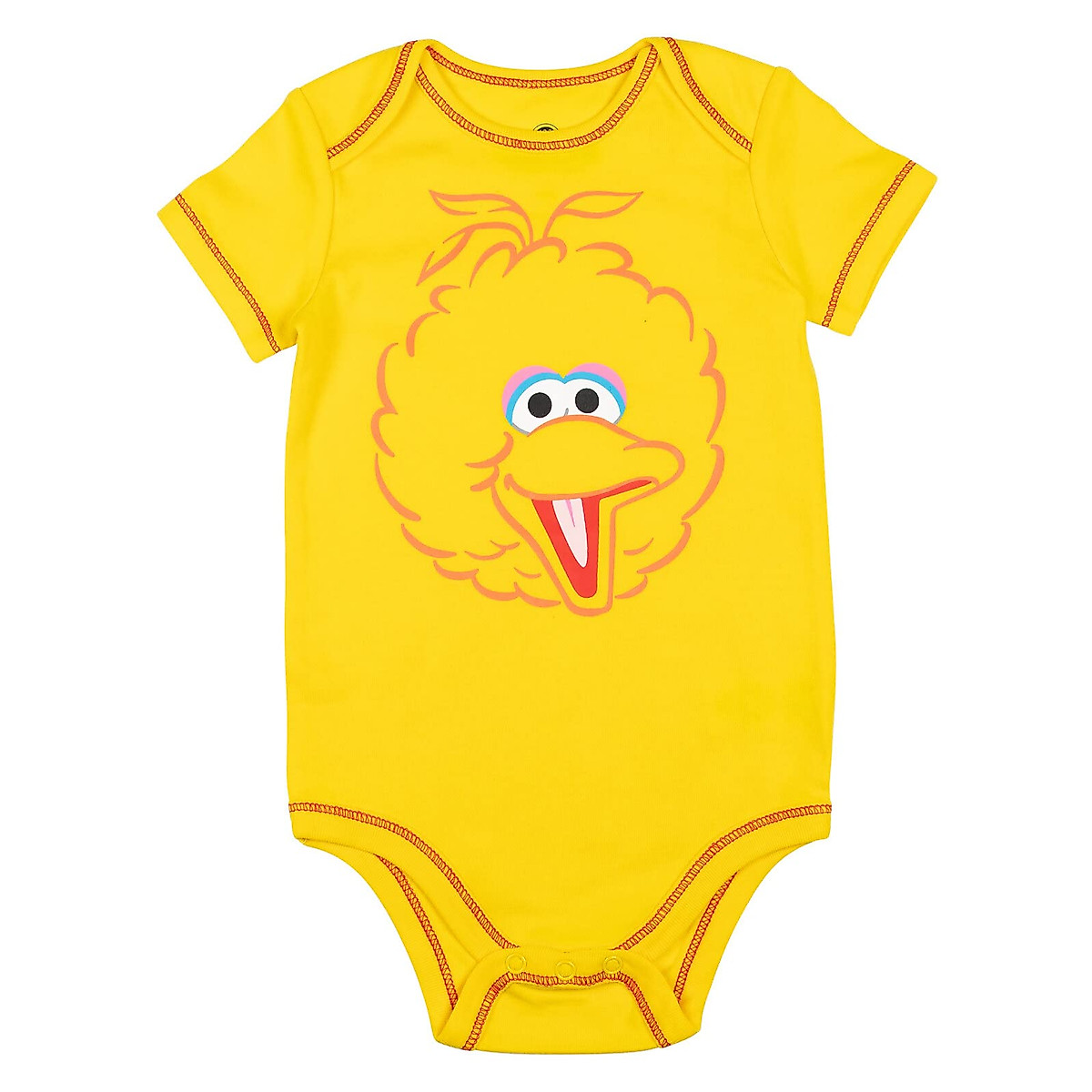 Sesame Street Elmo Cookie Monster Oscar the Grouch Big Bird Infant Baby Boys 5 Pack Bodysuits White 18 Months