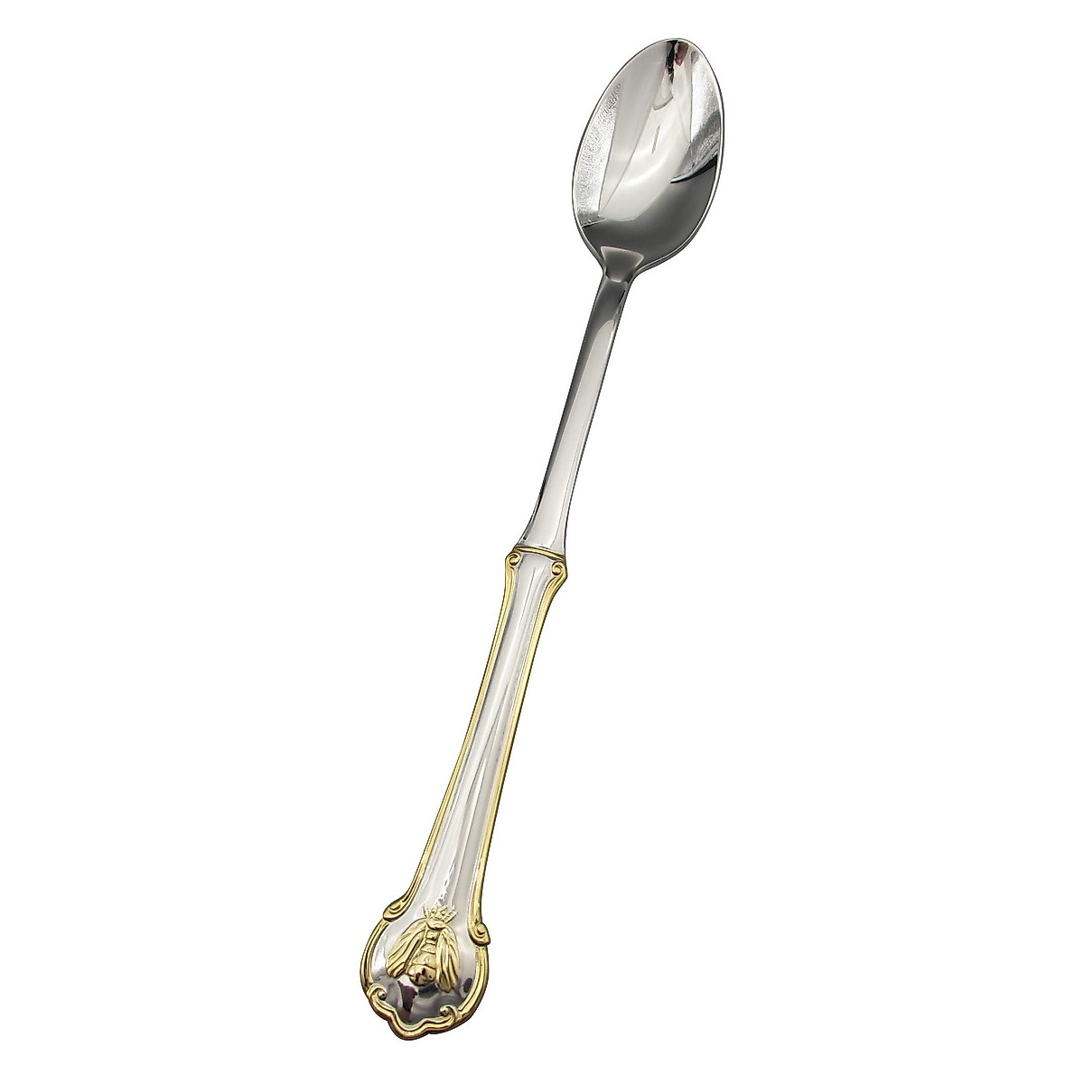 Wallace Napoleon Bee Gold 18/10 Stainless Iced Beverage Spoon (Set of Twelve)