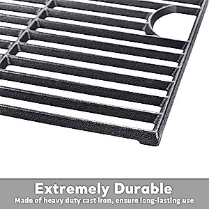 Uniflasy Cast Iron Cooking Grate and Cooking Griddle Replacement for Nexgrill 4 Burner 720-0830H 720-0670A 720-0783E 5 Burner 720-0888N Uniflame GBC981 Replacement for Kenmore 41516106210 415.16106210