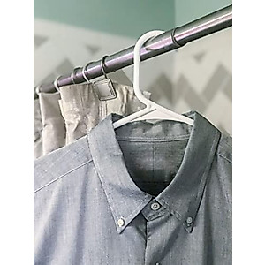 Wisconic Adult Hangers - Pack of 60 - Large Clothing Hanger with Slotted Notches - For Clothes Organization & Storage - Durable & Strong - Made in the USA - Plain