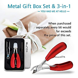 Thick Toenail Clippers, Large Nail Clippers for Podiatrist/Ingrown/Thick/Professional/Men/Seniors Toenail and Nail Surgical Grade Stainless Steel Toenail Trimmer Clipper