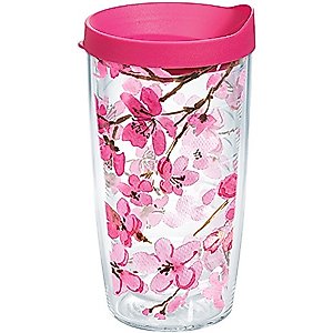 Japanese Cherry Blossom 16 oz Tumbler with Lid