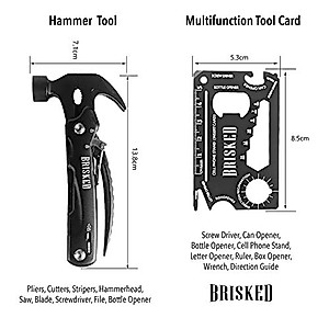 Multitool Hammer and Survival Gadget. Tactical Camping, Hunting & Outdoors Tool. Fun Pocket Gift for Dads, Husbands and Men.