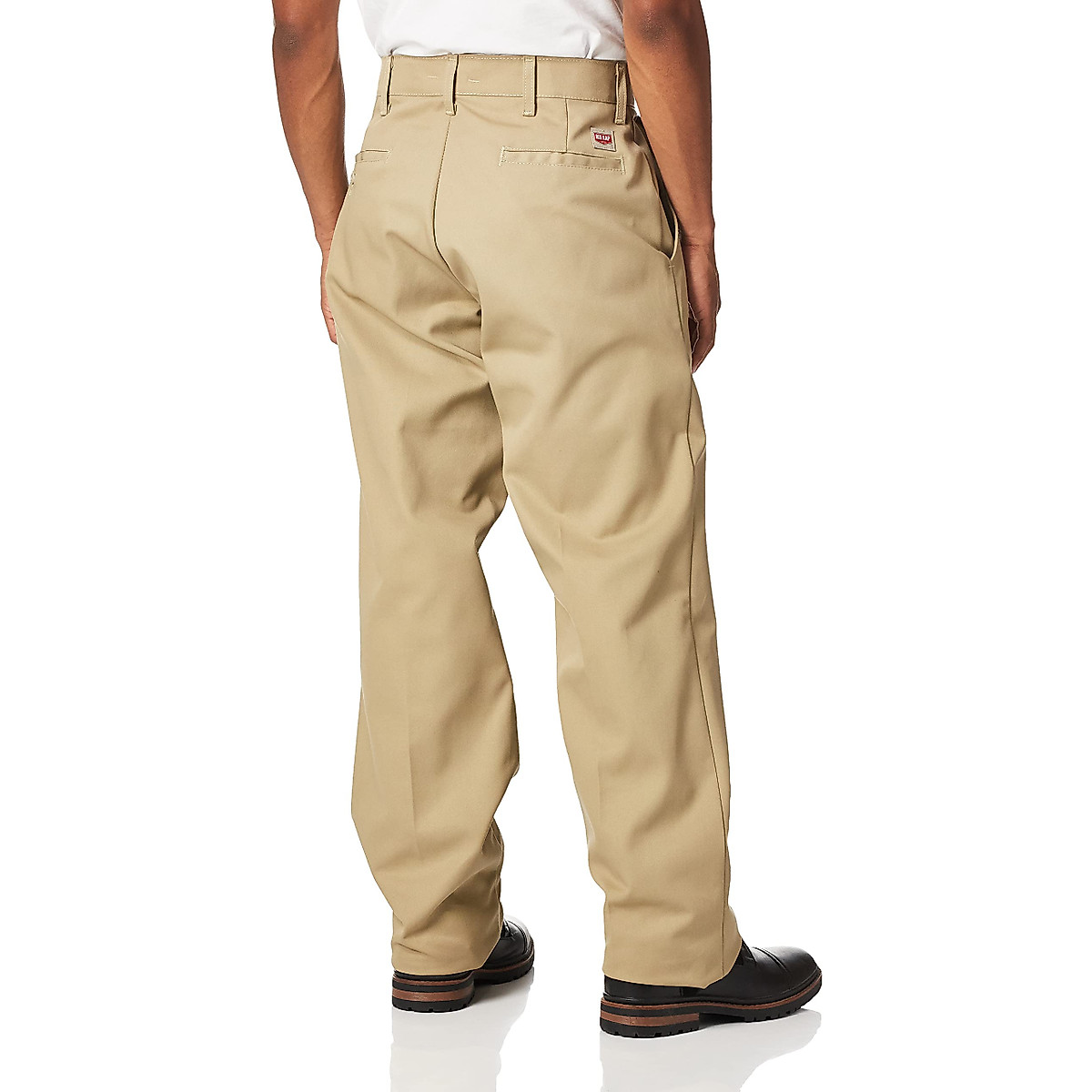 Red Kap Men's Stain Resistant, Flat Front Work Pants, Khaki, 48W x 30L