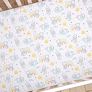 Lambs & Ivy Disney Baby Cozy Friends Winnie The Pooh White Fitted Crib Sheet
