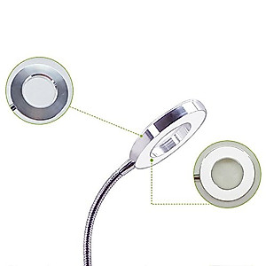 Simlug Magnifying Glass Lamp, Magnifying Light Table Base Holder USB Powered Portable Clamp Table Base Holder Desk Magnifier Lamp Ideal for Eyebrow Tattoo Tattoo
