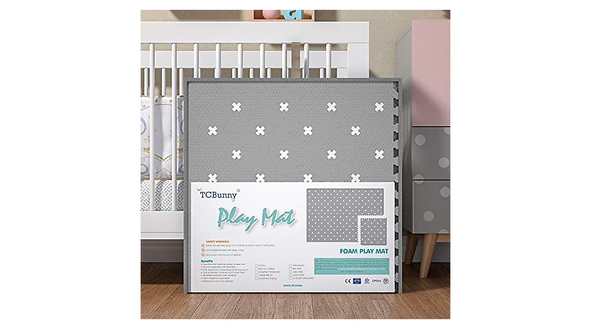 TCBunny Extra Large Baby Foam Play Mat 4x6ft | Non-Toxic & Waterproof