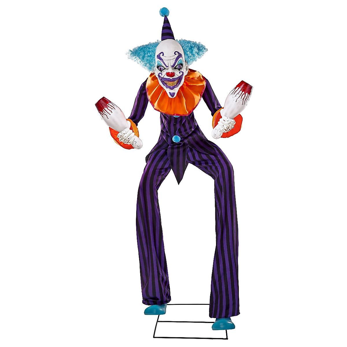 Spirit Halloween 7.9 Ft Stilts Animatronic | Decorations | Animated | Halloween Décor | Clown Animatronic