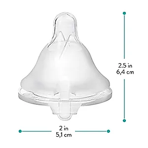 Evenflo Feeding Balance + Wide Neck BPA-Free Silicone Medium Flow Baby Bottle Nipple - 3 Months+, 6ct